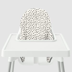 yeah baby goods cushion cover for the ikea antilop highchair (black painted dots-cover only)