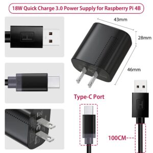 GeeekPi Raspberry Pi 4 4GB Kit - 64GB Edition, DeskPi Lite Raspberry Pi 4 Case with Power Button/Heatsink/PWM Fan, Raspberry Pi 4 Power Supply for Raspberry Pi 4B