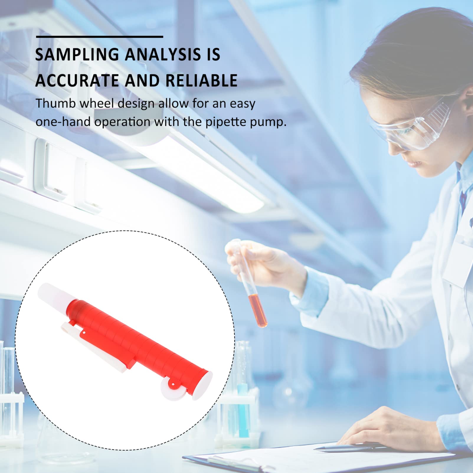 POPETPOP Hand Assistant Pipetting Manual Pipette Pumps Electric Tool Liquid Dropper Dropping Pipette Liquid Test Tube Fluid Droppers Laboratory Pipette Pump Lotion Red Plastic Universal