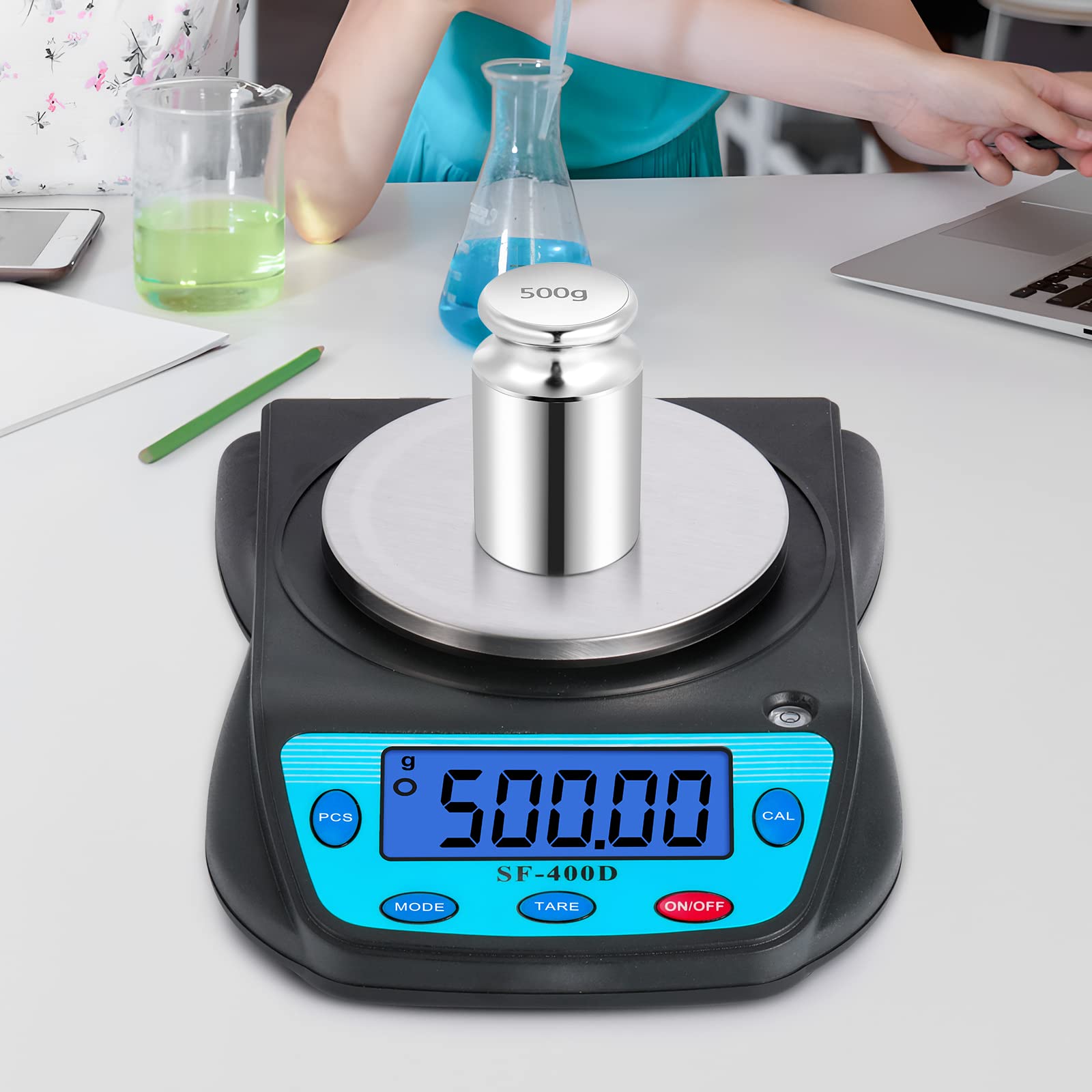 Bonvoisin500g Calibration Weight for Digital Scale, Class M1, Carbon Steel, Chrome Finish (500g)