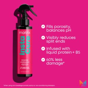 Matrix Instacure Anti-Breakage Leave-In Porosity Spray | Reduces Split Ends & Detangles | Repairs & Strengthens Hair | Anti-Frizz | For Dry, Damaged, Color Treated & Brittle Hair | 6.8 Fl. Oz.