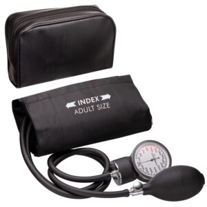 novamedic professional black adult size blood pressure machine, 8.7”-16.5", aneroid sphygmomanometer medical supplies, manual emergency bp monitor for high blood pressure with carrying case