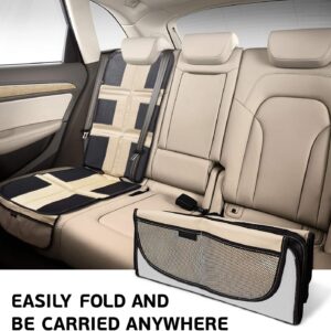 Kaiphy Car Seat Protector - Thick Padding - Durable, Waterproof Fabric, Leather Reinforced Corners (Beige, XL)