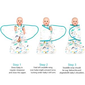 babyhollnemo Baby Swaddle Blanket Easy Adjustable Infant swaddles Sleep Sack 100% Cotton (Jellyfish, Small)