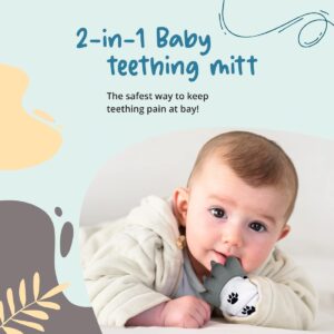 KCMI Baby Teething Mitten: Soothe Your Baby's Gums with The Ultimate Teether Hand Mitt