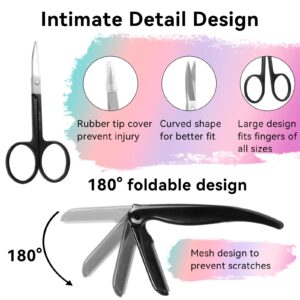 FACEMADE Tweezers Set with Scissors and Eyebrow Razor, Eyebrow Tweezers for Women and Men, Professional Stainless Steel Tweezers for Facial Hair Removal