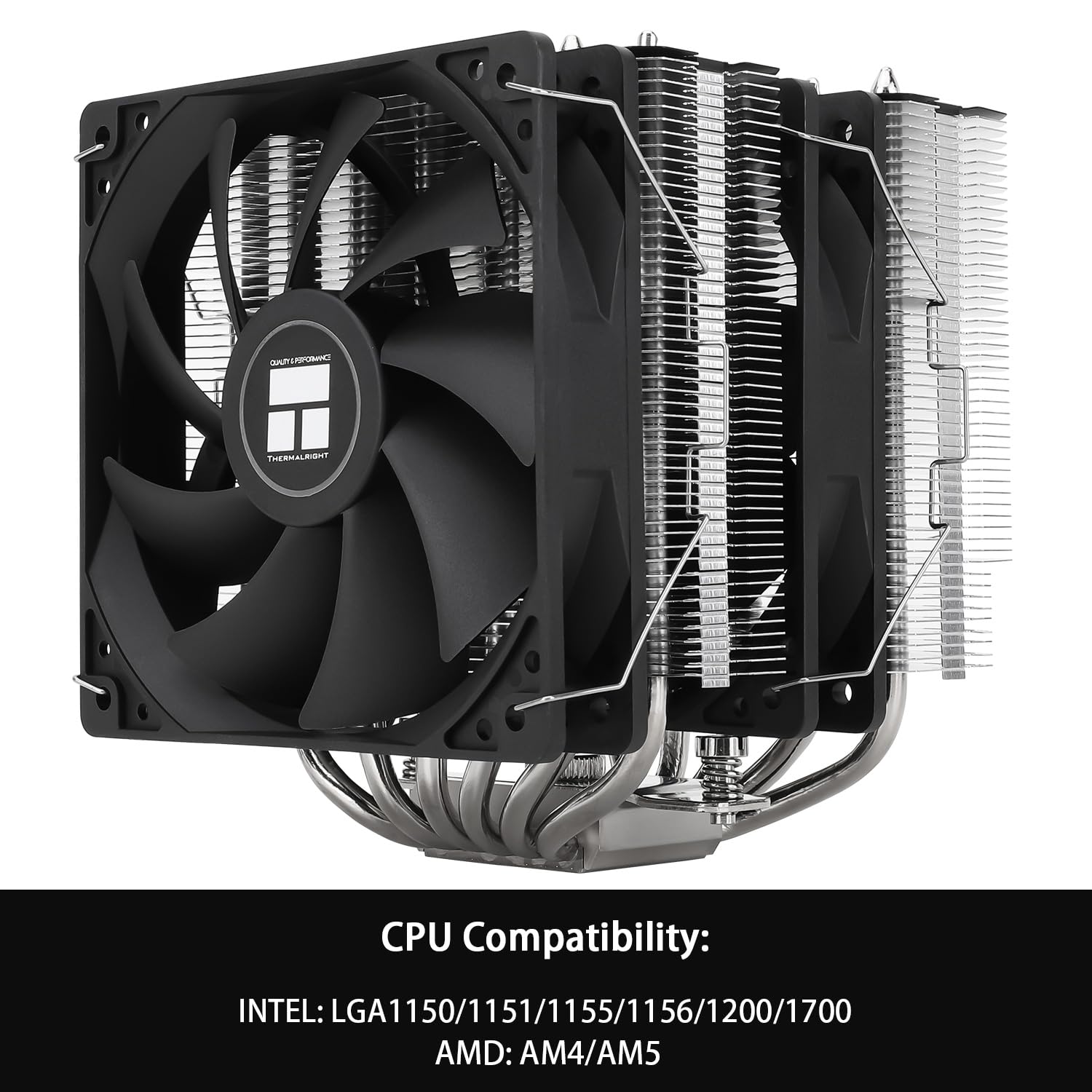 Thermalright Peerless Assassin 120 SE CPU Air Cooler, Dual Tower 6 Heat Pipe, Dual 120mm TL-C12C PWM CPU Fan, for AMD AM4/AM5/Intel LGA 1700/1150/1151/1200, AGHP Technology, Aluminium Heatsink Cover