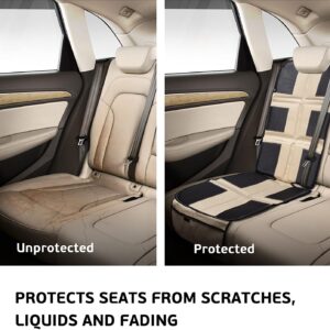 Kaiphy Car Seat Protector - Thick Padding - Durable, Waterproof Fabric, Leather Reinforced Corners (Beige, XL)