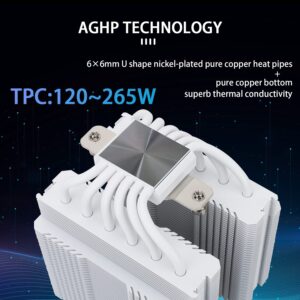 Thermalright PA120 Series CPU Cooler 6 Heatpipes Dual Towers 157mm Height PWM Fan Air Cooling for Intel/AMD (PA120 SE ARGB White)