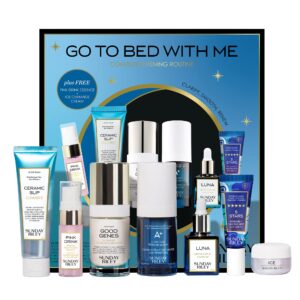 sunday riley go to bed with me complete anti aging evening skincare set, 1 ct.