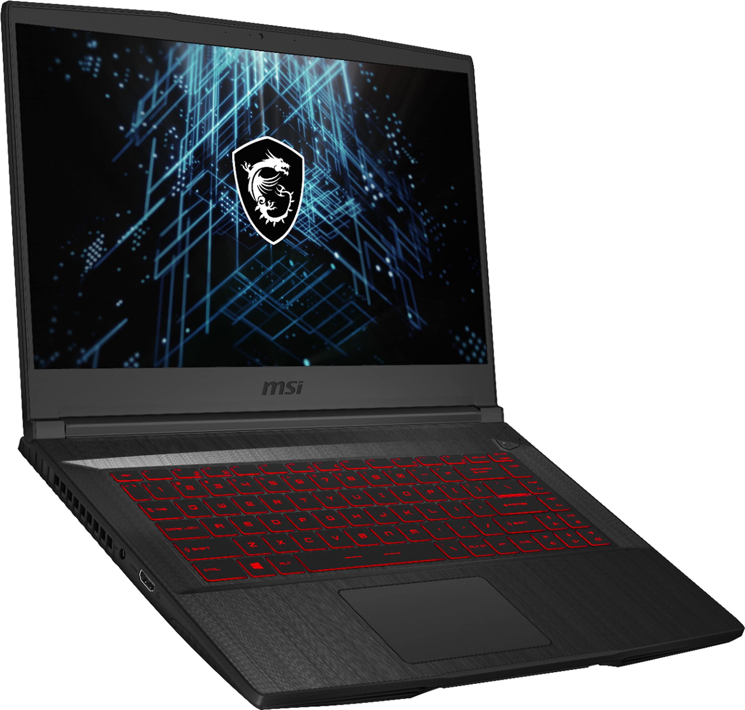 MSI GF65 Thin Gaming Laptop 15.6" FHD IPS 144Hz 10th Gen Intel Hexa-Core i5-10500H (Beats i7-9750H) 8GB RAM 512GB SSD GeForce RTX 3060 6GB Backlit Keyboard USB-C Nahimic Win10 Pro Black + HDMI Cable