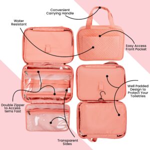 Hanging Toiletry Bag for Women -Cosmetic Makeup Bag is Water-Resistant, Double Zippered for Accessories, Shampoo, Bath Essentials is Great as a Travel Organizer