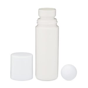 Natural Farms 6 Pack - 3 oz - White HDPE Plastic Roll On Bottle - Non Refillable - Includes: Bottle, Cap and Ball