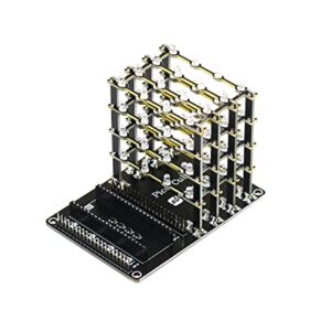 Pico Cube 4x4x4 64 LED Cube Kit for Raspberry Pi Pico (Assembled, Green)