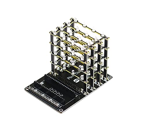 Pico Cube 4x4x4 64 LED Cube Kit for Raspberry Pi Pico (Assembled, Green)