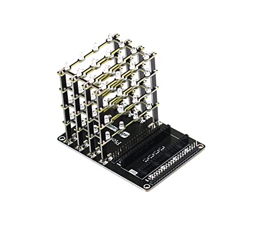 Pico Cube 4x4x4 64 LED Cube Kit for Raspberry Pi Pico (Assembled, Green)