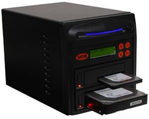 1:1 sata 2.5" & 3.5" dual port/hot swap hard disk drive/solid state drive (hdd/ssd) duplicator/sanitizer - high speed (150mb/sec)