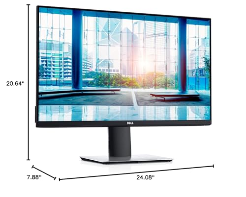 Dell P2719H 27-inch Full HD Height Adjustable Thin Bezel Monitor for PC, Laptop - 1920 x 1080p at 60Hz, 5ms (Fast) Gray-to-Gray Response Time, 16.7 Million Colors, Displayport, HDMI, USB - Black