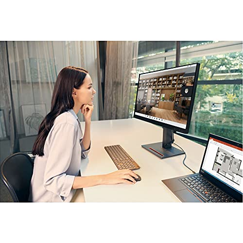 Lenovo ThinkVision T27h-2L 27" WQHD WLED LCD Monitor - 16:9 - Raven Black - 27" Class - in-Plane Switching (IPS) Technology - 2560 x 1440-16.7 Million Colors - 350 Nit Typical - 4 ms Extre (Renewed)