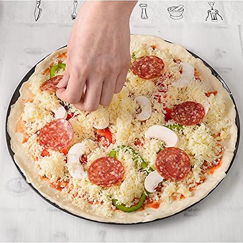 EKDSPW Aluminium Hard Coating Non-Stick Pizza Pan Anodizing Perforated Aluminium Baking Pans Tool with Holes (Color : Black, Size : 12inch)