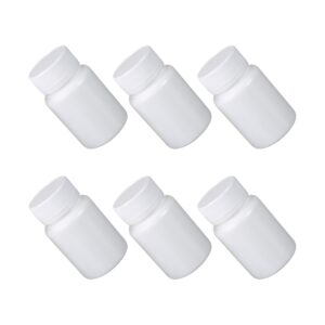 utoolmart 50pcs plastic solid powder medicine pill cylindrical chemical container reagent bottle, 80ml wide mouth sample sealing liquid storage container