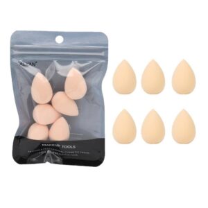 lbaby 6pcs mini makeup sponge small beauty sponge blender set for foundation, powder, concealer highlight,and eye shadow, purple