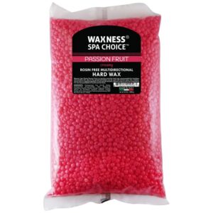 waxness spa choice rosin free multidirectional hard wax passion fruit 2.2 lb / 1 kg