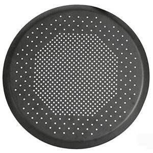 ekdspw aluminium hard coating non-stick pizza pan anodizing perforated aluminium baking pans tool with holes (color : black, size : 12inch)