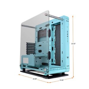 Thermaltake The Core P6 TG Turquoise Edition transformable ATX Mid Tower Fully Modular Computer Case with Tt LCS Certification CA-1V2-00MBWN-00