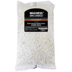 waxness spa choice rosin free multidirectional hard wax coconut 2.2 lb / 1 kg