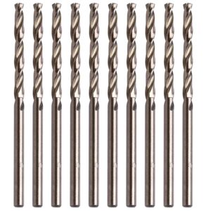 ludopam 3/32" inch cobalt steel twist drill bit set m35 jobber length,straight shank, extremely heat resistant, suitable for drilling in stainless steel and iron,pack of 10