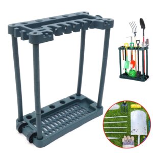 DNYSYSJ Garden Tool Organizer,Garden Garage Tool Rack Organizer Broom Mop Holder Utility Storage Stand Tower