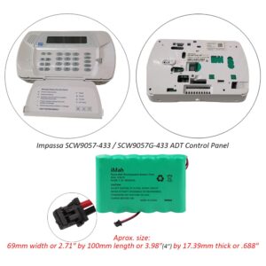 iMah Replacement for DSC Impassa 9057 Battery 6PH-H-4/3A3600-S-D22 7.2V 3600mAh 17000152 SCW-BATTERYHC Alarm System, Ryme B66 Recently Upgraded