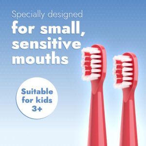 Papablic Kids Electric Toothbrush Replacement Heads Red (4 Pack)