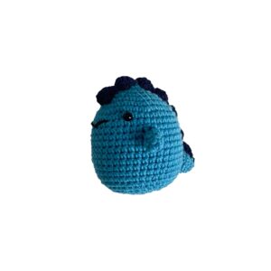 chippi & co handmade crochet easter assorted animals eggs, natural and organic cotton, baby easter gift, easter decor, suitable to play and cuddle for bedtime (blue dinosaur)