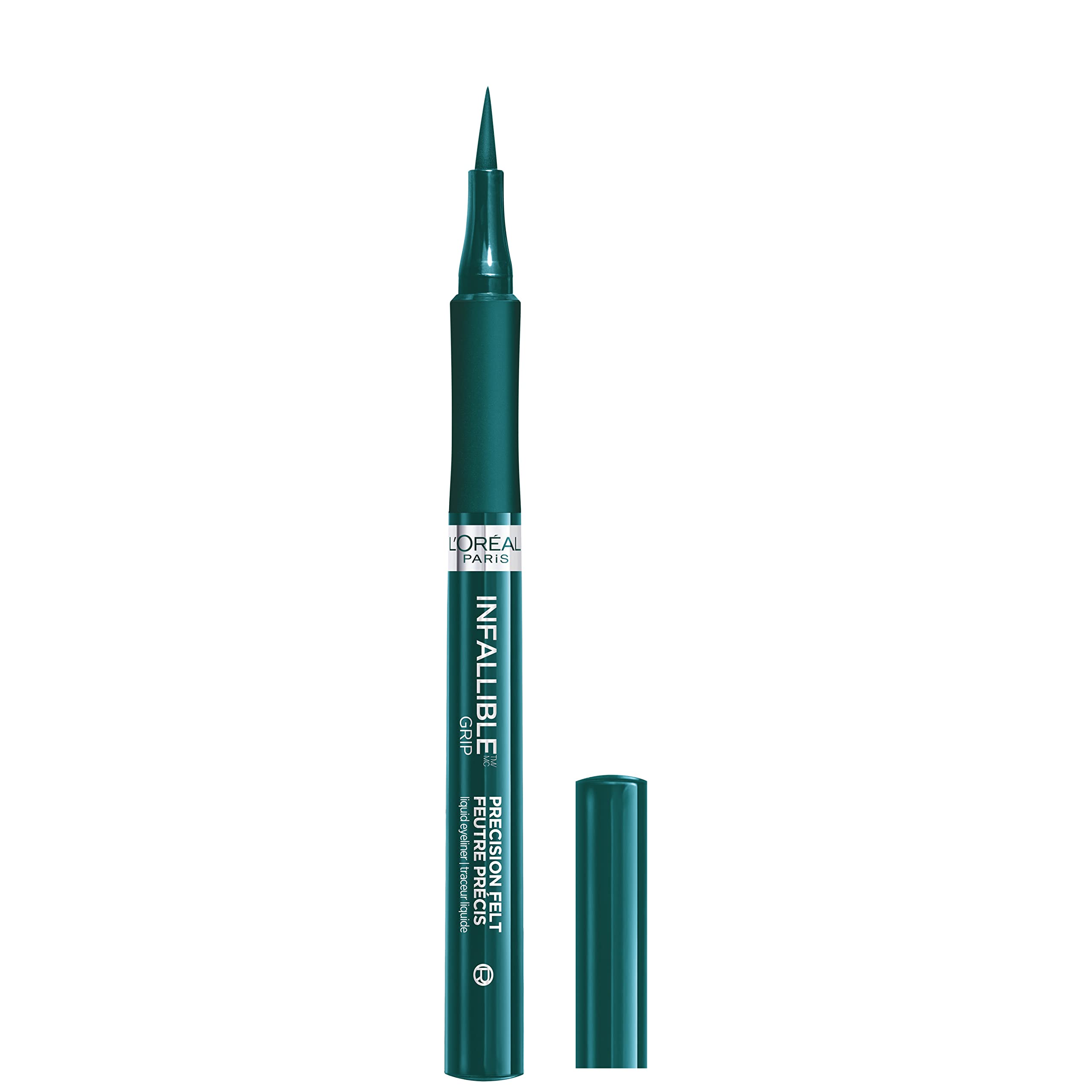 L’Oréal Paris Cosmetics Makeup Infallible Grip Precision Felt Eyeliner, Smudge Resistant, Long Lasting Waterproof Eyeliner, Green, Green, 0.03 fl oz