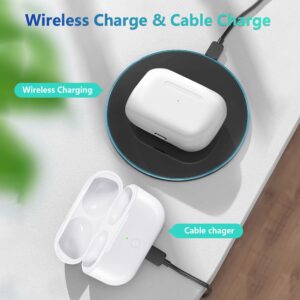 Wireless Charging Case for Airpod Pro, with 660 mAh Battery Capacity Charger Case Replacement with Pairing Sync Button (White)