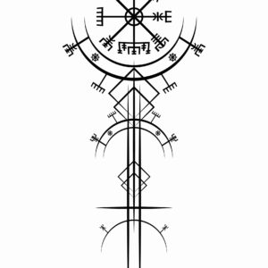 Dopetattoo 6 Sheets Temporary Tattoos for Women Adults Ancient Viking Art Deco Vegvisir Navigation Compass Temporary tattoo for Men for Woman Neck