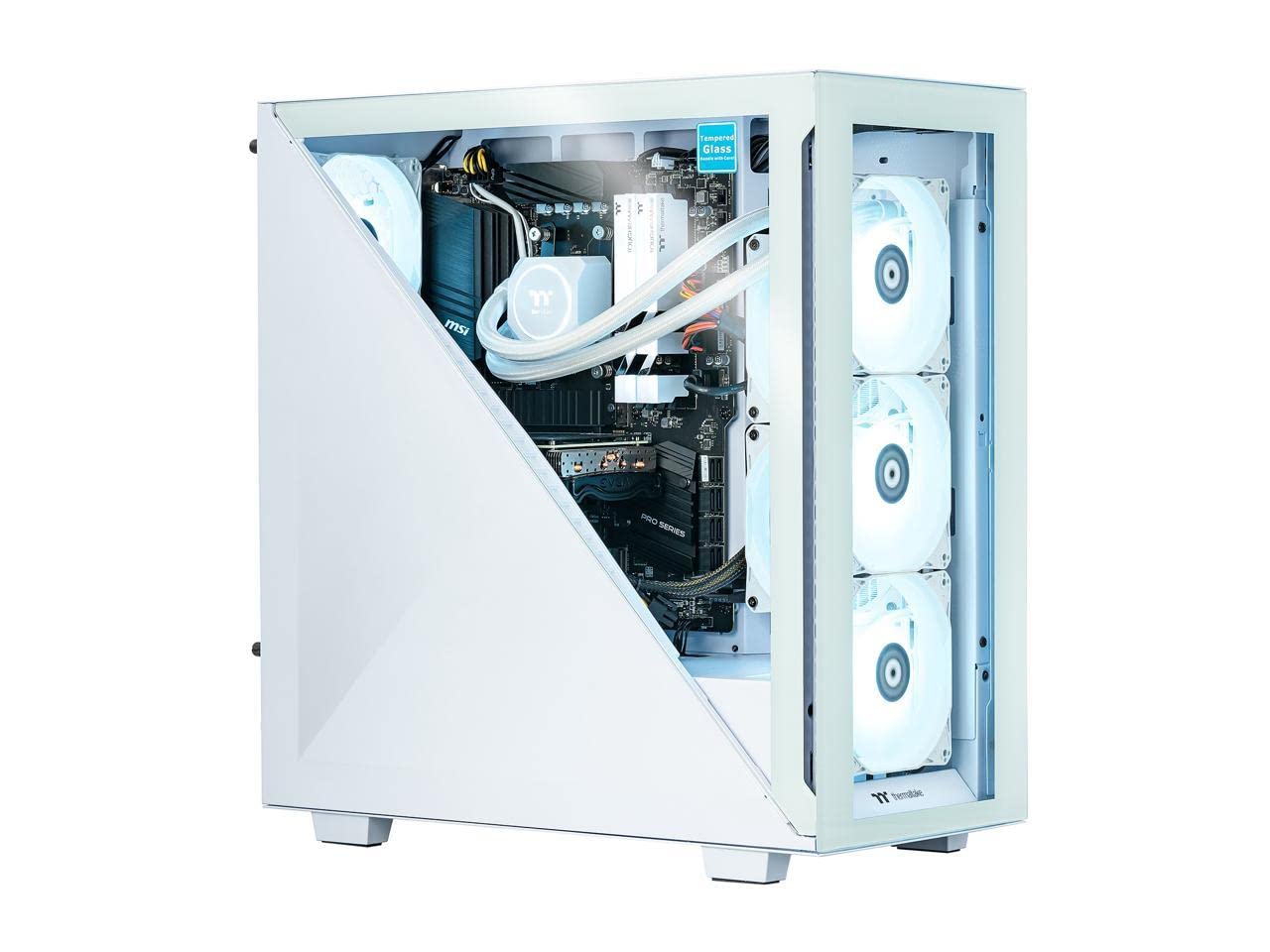 Thermaltake LCGS Avalanche 360T AIO Liquid Cooled Gaming PC (AMD Ryzen™ 5 5600X 6-core, DDR4 3600Mhz 16GB RGB Memory, NVIDIA® GeForce RTX™ 3060 Ti, 1TB NVMe M.2, WiFi, Win10 Home) D3AV-B550-36T-LCS