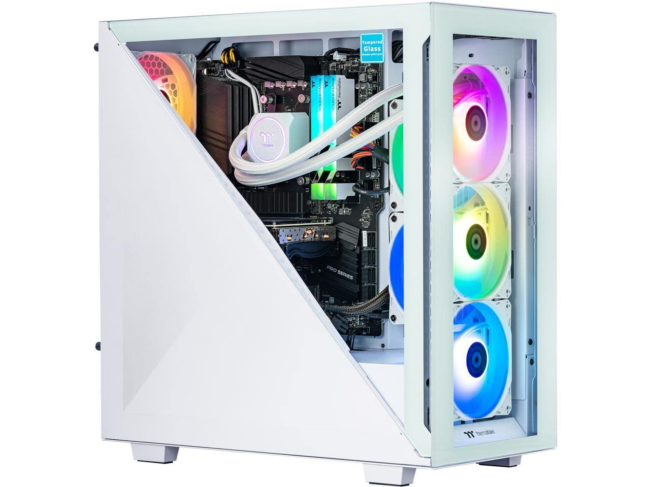 Thermaltake LCGS Avalanche 360T AIO Liquid Cooled Gaming PC (AMD Ryzen™ 5 5600X 6-core, DDR4 3600Mhz 16GB RGB Memory, NVIDIA® GeForce RTX™ 3060 Ti, 1TB NVMe M.2, WiFi, Win10 Home) D3AV-B550-36T-LCS