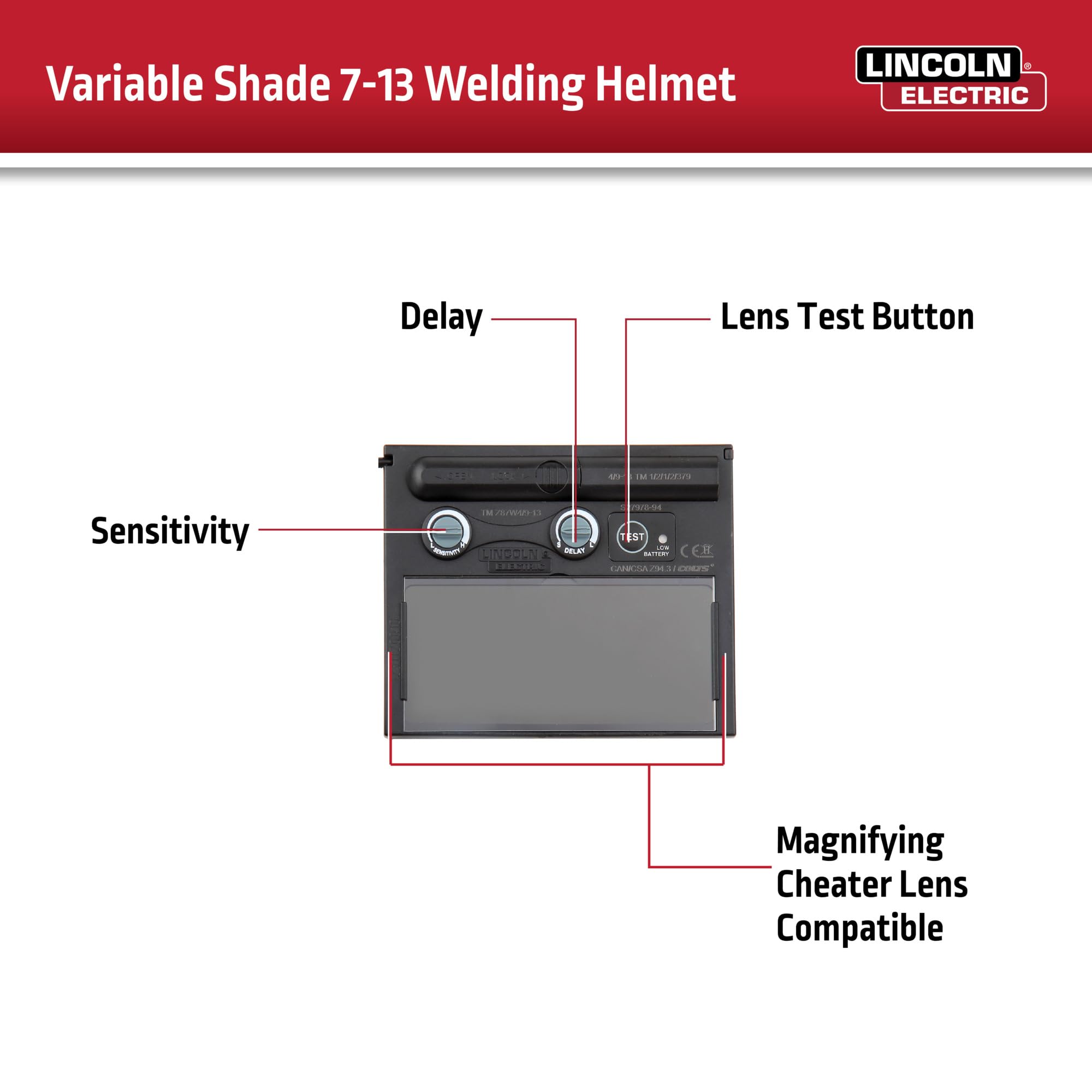 Lincoln Electric No Rules No Limits Welding Helmet K4983-1, Auto Darkening, Lightweight Weld Headgear, Shade 7-13, Grind Mode, Use for Stick, TIG, Pulsed TIG, MIG, Pulsed MIG, Flux Core, Gouging