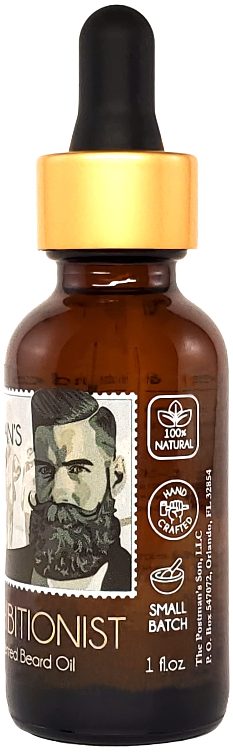 The Postman's Son - PROHIBITIONIST - Unscented Beard Oil - 1 fl oz