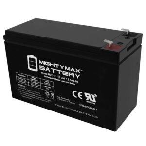 mighty max battery 12v 7ah sla replacement battery for ion audio pathfinder 2 grey