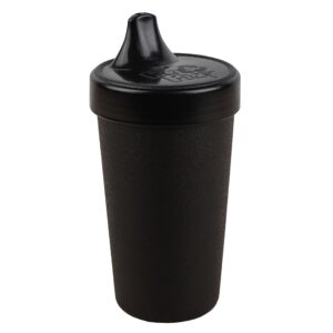 re-play made in usa 10 oz. sippy cups for toddlers, pack of 1 - reusable spill proof cups for kids, dishwasher/microwave safe - hard spout sippy cups for toddlers 3.13" x 6.25", black