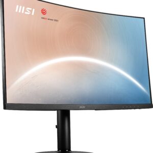 MSI Modern MD271CP, 27" Monitor, 1920 x 1080 (FHD), Curved VA, 75Hz, TUV Certified Eyesight Protection, 4ms, HDMI, Displayport, USB C, Tilt, Swivel, Height Adjustable, Pivot,Black