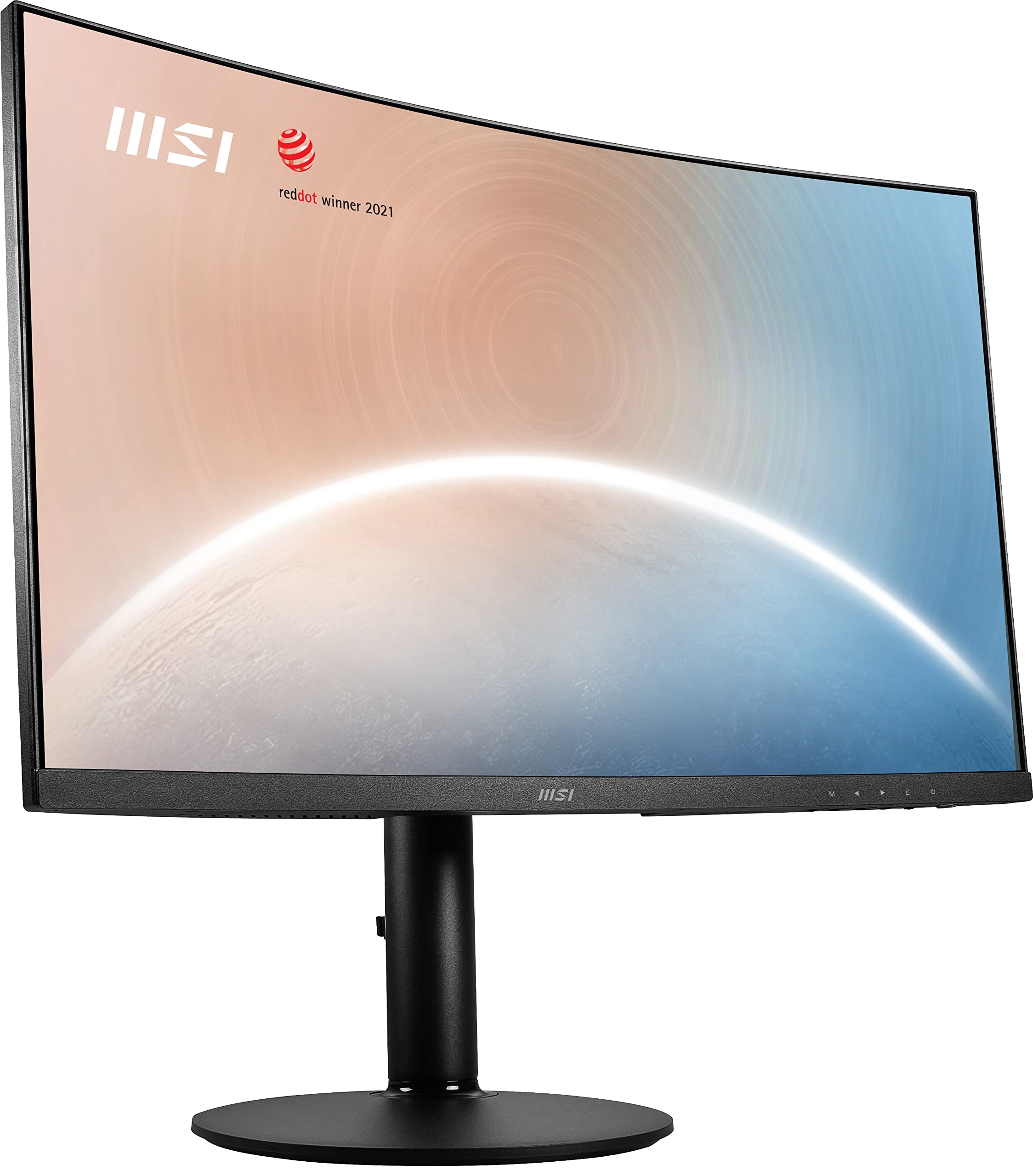 MSI Modern MD271CP, 27" Monitor, 1920 x 1080 (FHD), Curved VA, 75Hz, TUV Certified Eyesight Protection, 4ms, HDMI, Displayport, USB C, Tilt, Swivel, Height Adjustable, Pivot,Black