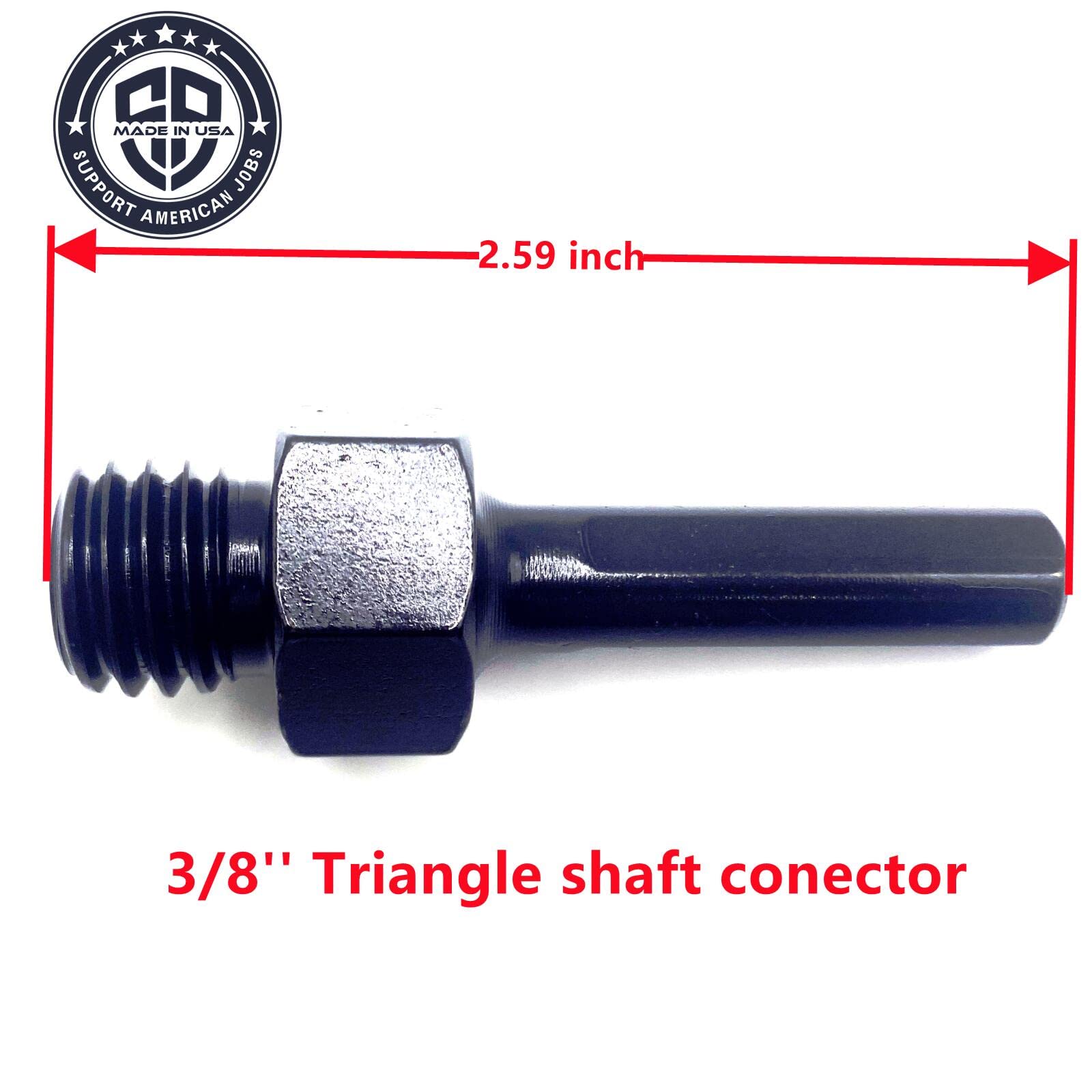 Core Drill Bit 5/8-11 to 3/8 Arbor Adapter for Threaded Diamond Hole Saw Triangle Drill Sanding Attachment Arbor Shaft Adapter (2)