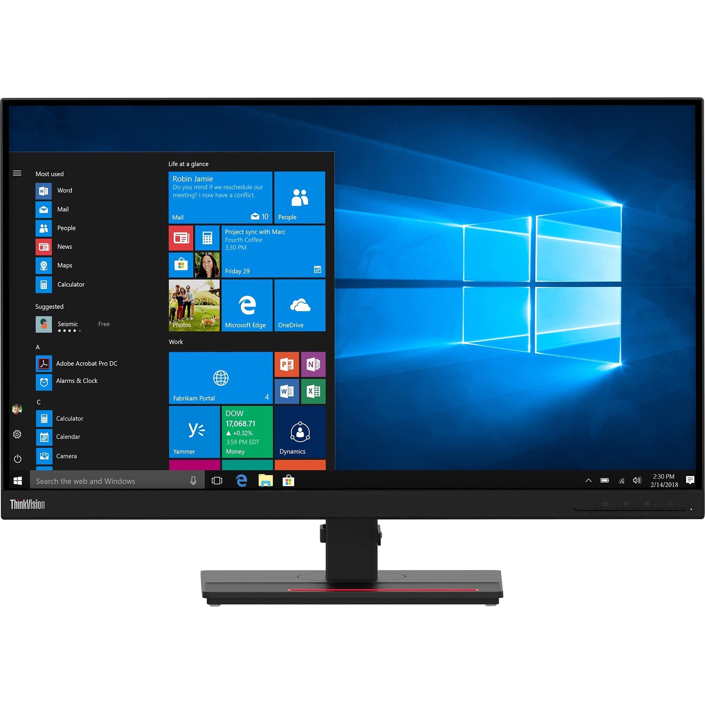 Lenovo ThinkVision T27h-2L 27" WQHD WLED LCD Monitor - 16:9 - Raven Black - 27" Class - in-Plane Switching (IPS) Technology - 2560 x 1440-16.7 Million Colors - 350 Nit Typical - 4 ms Extre (Renewed)