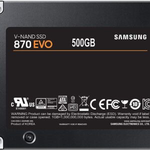 NATIVO HARVEST Sam-Sung 870 EVO SATA III SSD 2.5” / MZ-77E500B / Internal Solid State Hard Drive, Upgrade PC or Laptop Memory and Storage for IT Pros, Creators, Everyday Users (500 GB)