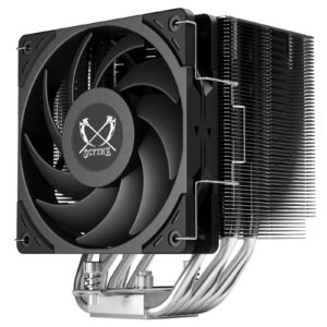 scythe mugen 6 cpu air cooler, intel lga1700, lga1151, amd am5, am4 support,120mm, single tower, aluminium top cover (scythe mugen 5 rev.c)